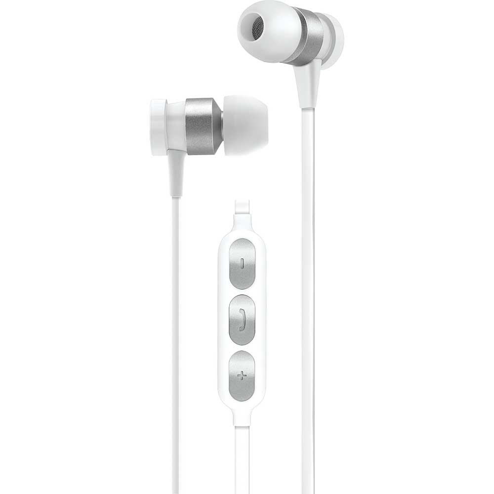 Metal Wireless Earbuds, White/Silver – fescodistributors.com